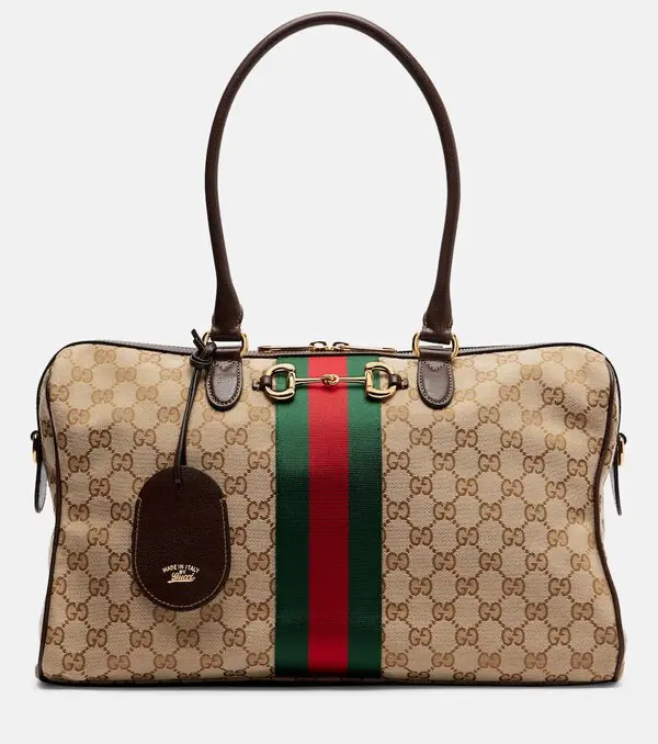 Gucci Large Gg Canvas Duffle Bag - Beige
