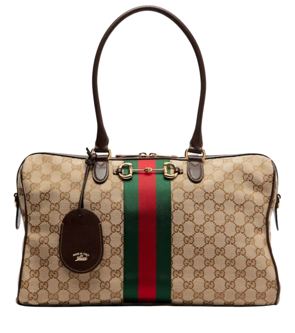 Gucci Large Gg Canvas Duffle Bag - Beige