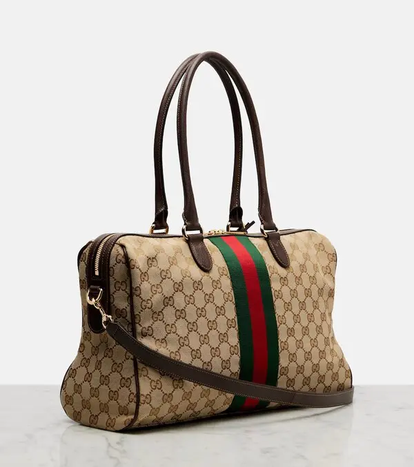 Gucci Large Gg Canvas Duffle Bag - Beige