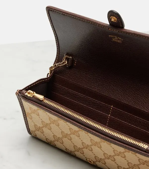 Gucci Jackie Gg Canvas Clutch - Beige