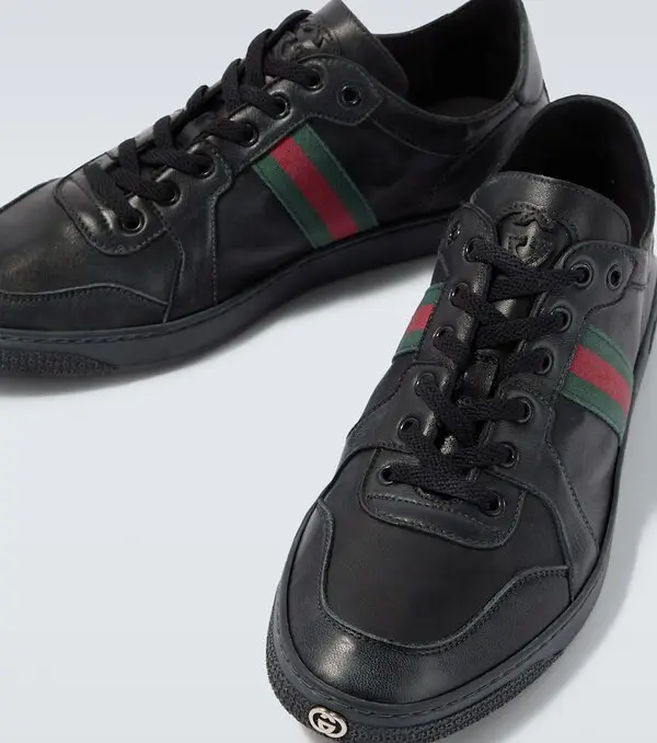 Gucci Leather Sneakers - Black