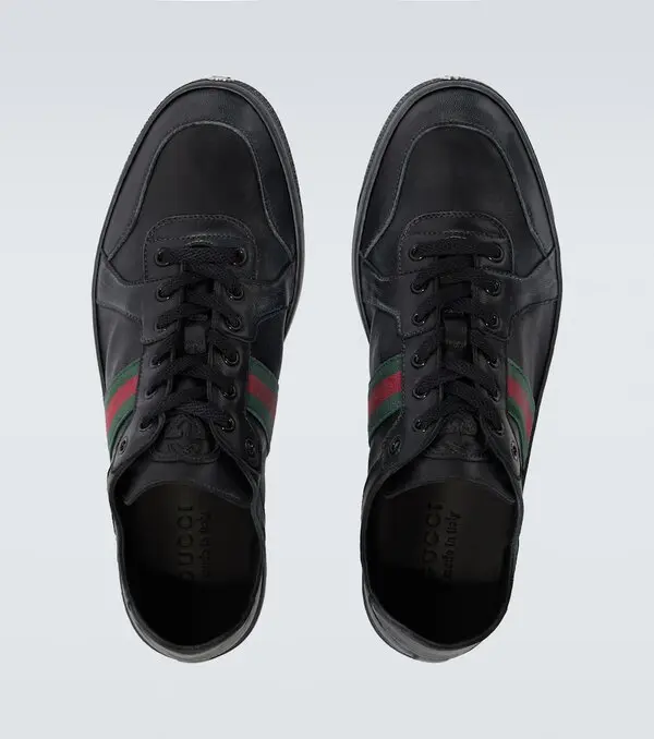 Gucci Leather Sneakers - Black