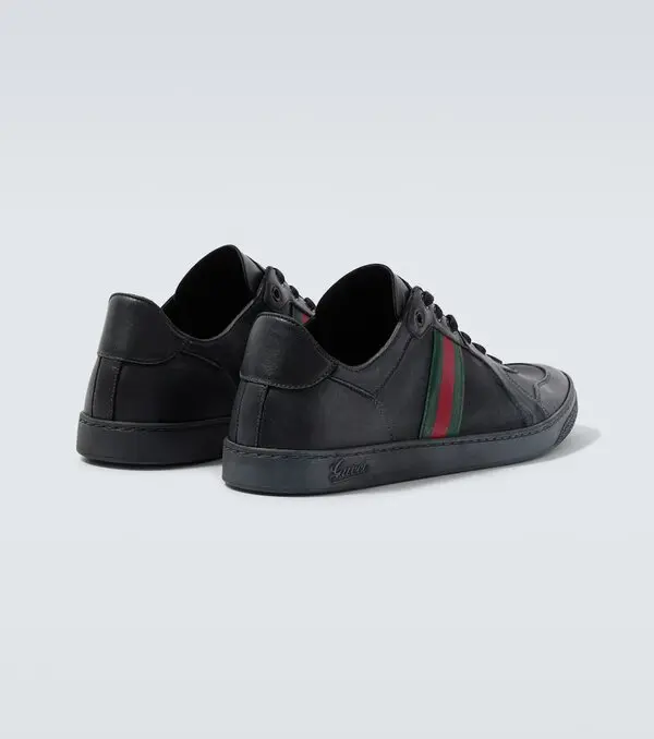 Gucci Leather Sneakers - Black