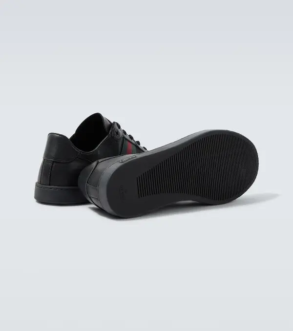 Gucci Leather Sneakers - Black
