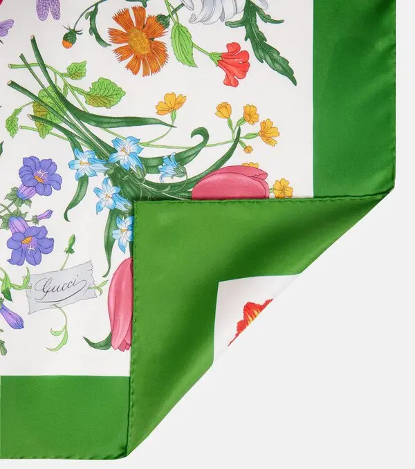 Gucci Floral Silk Scarf
