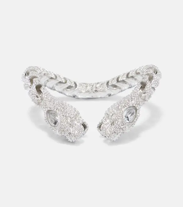 Gucci Dionysus Crystal-embellished Cuff Bracelet - Silver
