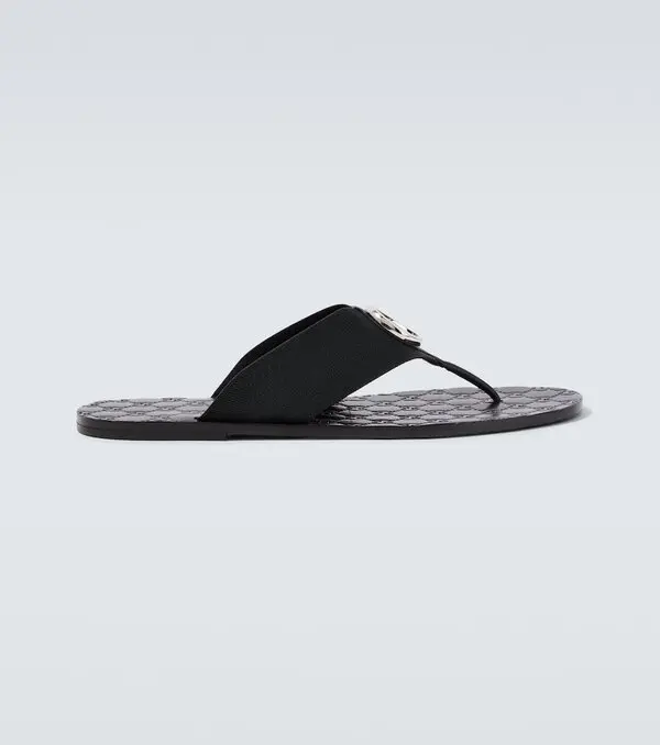 Gucci Riviera Double G Thong Sandals - Black