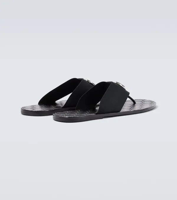Gucci Riviera Double G Thong Sandals - Black