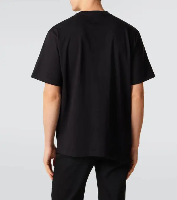 Gucci Logo Cotton And Silk Jersey T-shirt - Black