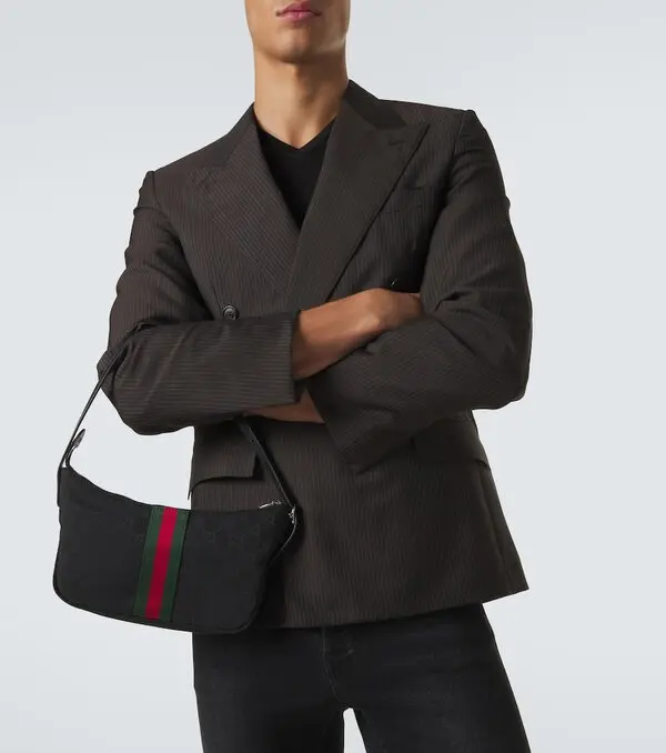 Gucci Gg Canvas Small Crossbody Bag - Black