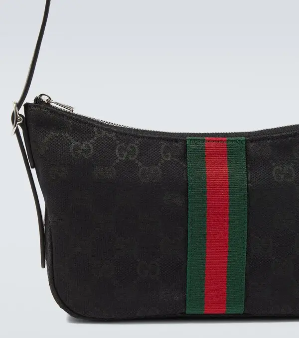 Gucci Gg Canvas Small Crossbody Bag - Black