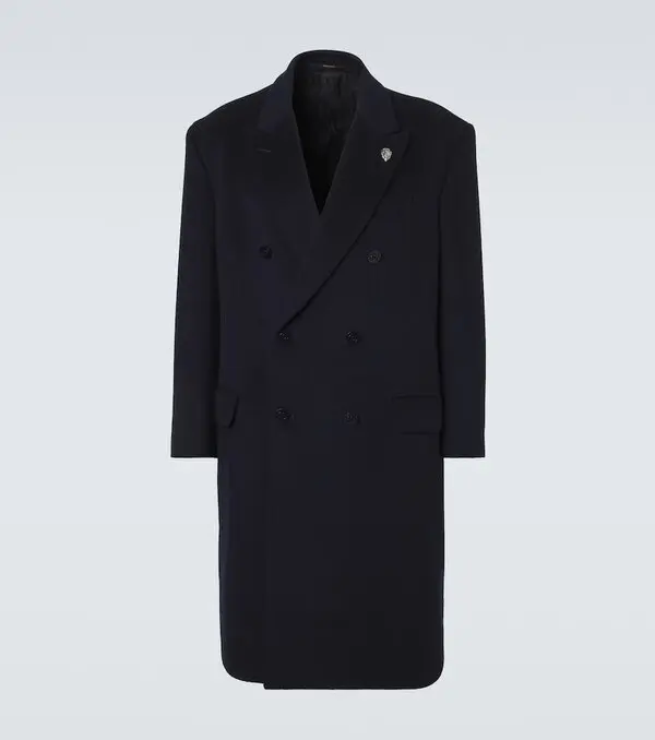 Gucci Double-breasted Cashmere Coat - Blue