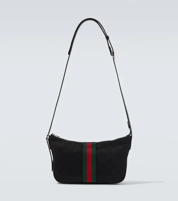 Gucci Lunetta Gg Canvas Small Crossbody Bag - Black