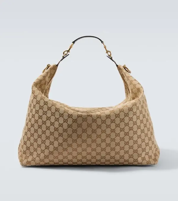 Gucci Brera Gg Canvas Large Shoulder Bag - Beige