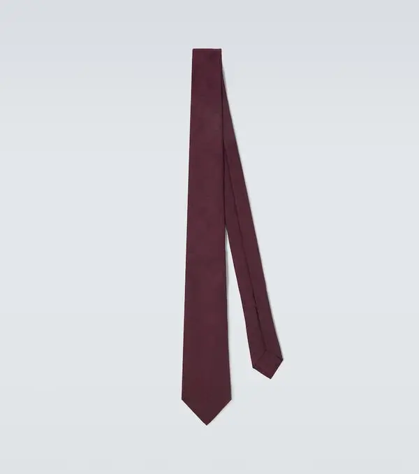 Gucci Gg Jacquard Tie - Burgundy