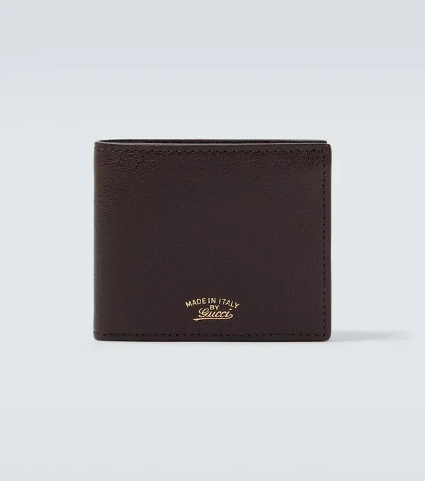 Gucci Lira Leather Bifold Wallet - Brown