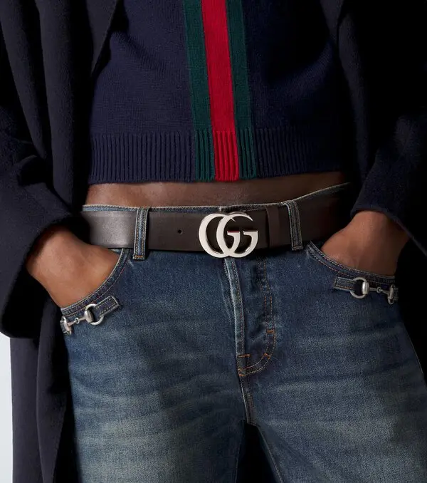 Gucci Flat Marmont Leather Belt