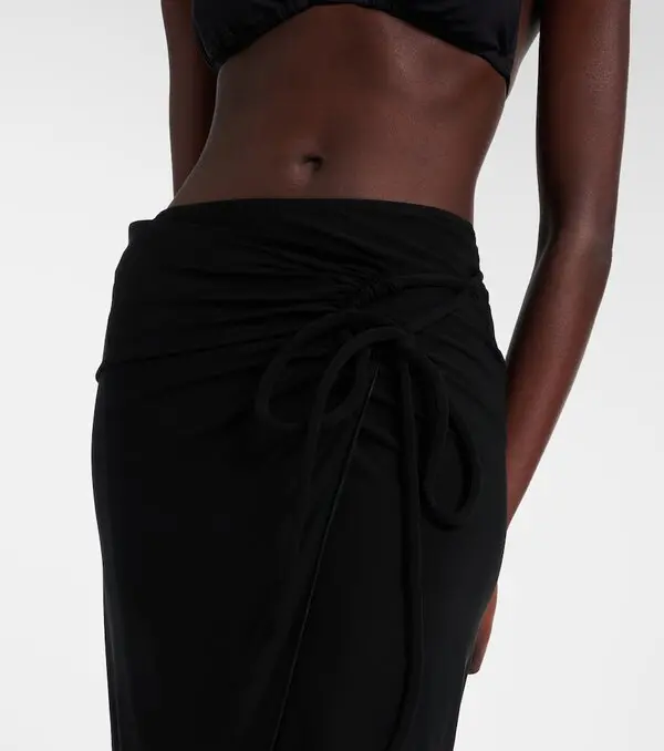 Max Mara Jersey Wrap Skirt - Black