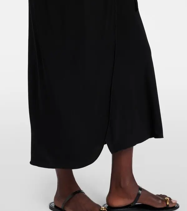 Max Mara Jersey Wrap Skirt - Black