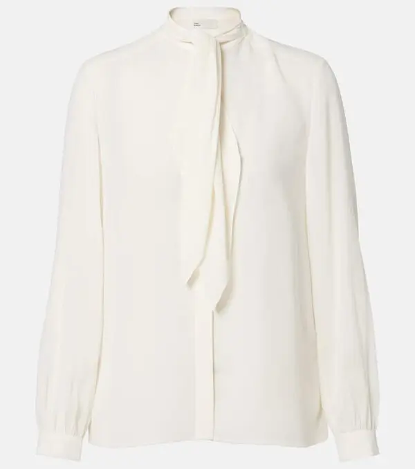 Tory Burch Tie-neck Georgette Blouse