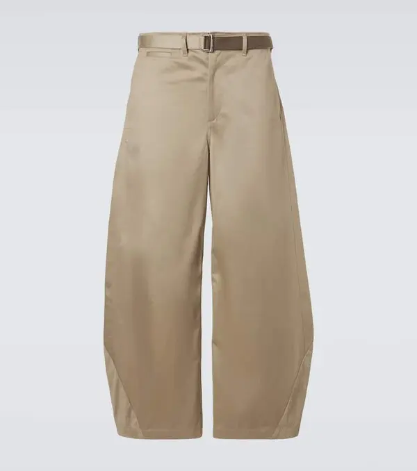 Sacai Cotton Chino Barrel-leg Pants