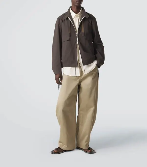 Sacai Cotton Chino Barrel-leg Pants