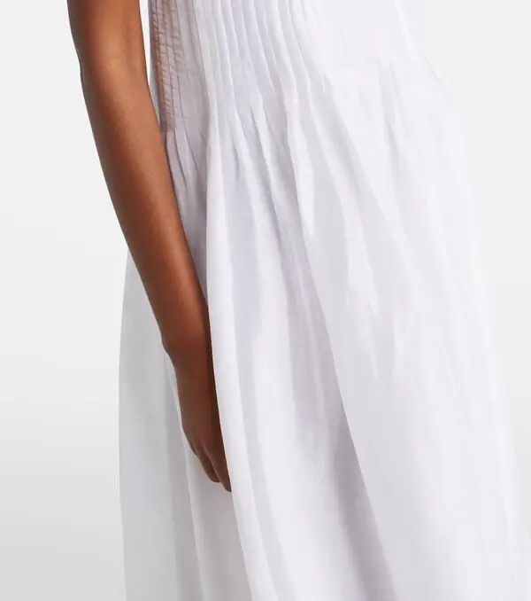 Tory Burch Linen And Silk Maxi Dress - White