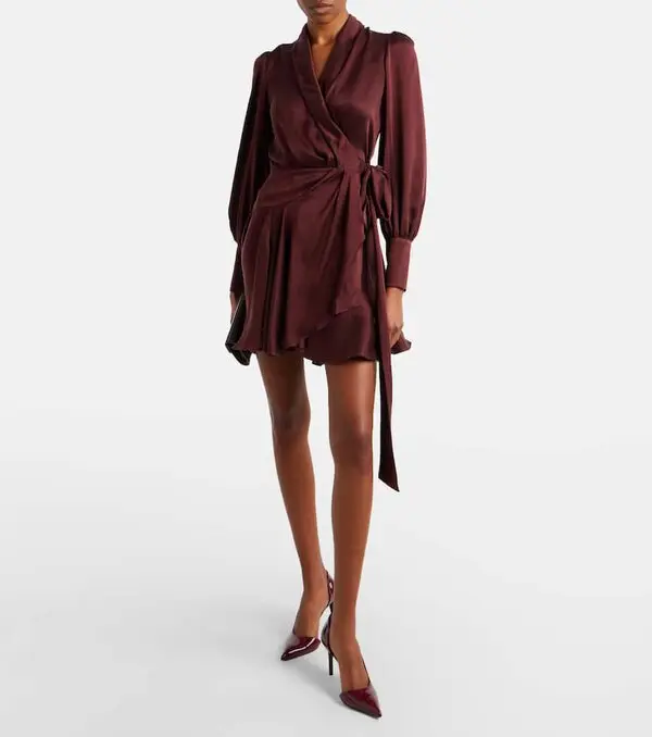 what eyeshadow goes with burgundy dress Gabriella Burgundy Short Dress main image 0