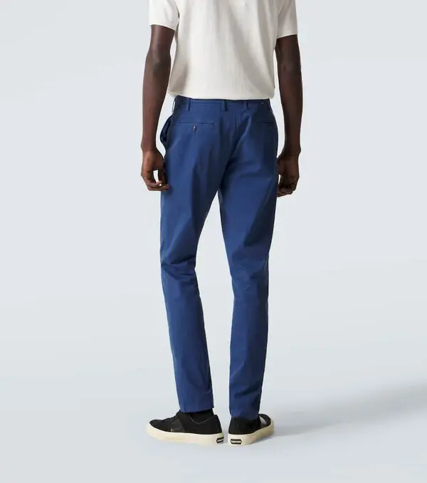 Canali Cotton Straight Chinos - Blue