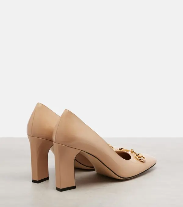 Gucci Signora Horsebit Leather Pumps