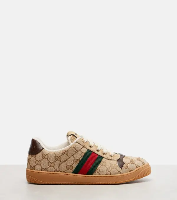 Gucci Screener Gg Canvas Sneakers - Brown