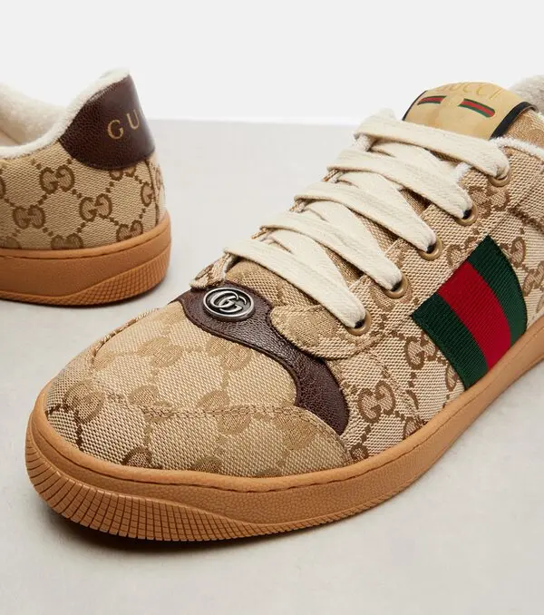 Gucci Screener Gg Canvas Sneakers - Brown