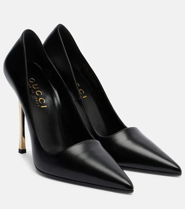 Gucci Trinity 120 Leather Pumps