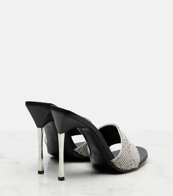Gucci Bombshell 120 Embellished Satin Mules