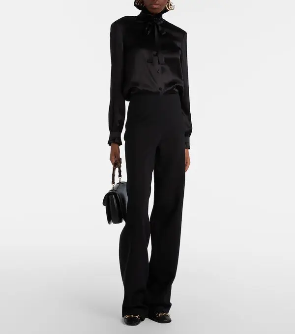 Gucci Signora Horsebit Leather Ankle Boots