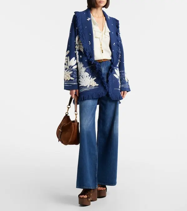 GIANVITO ROSSI Leopard-print Suede Wedge Mules