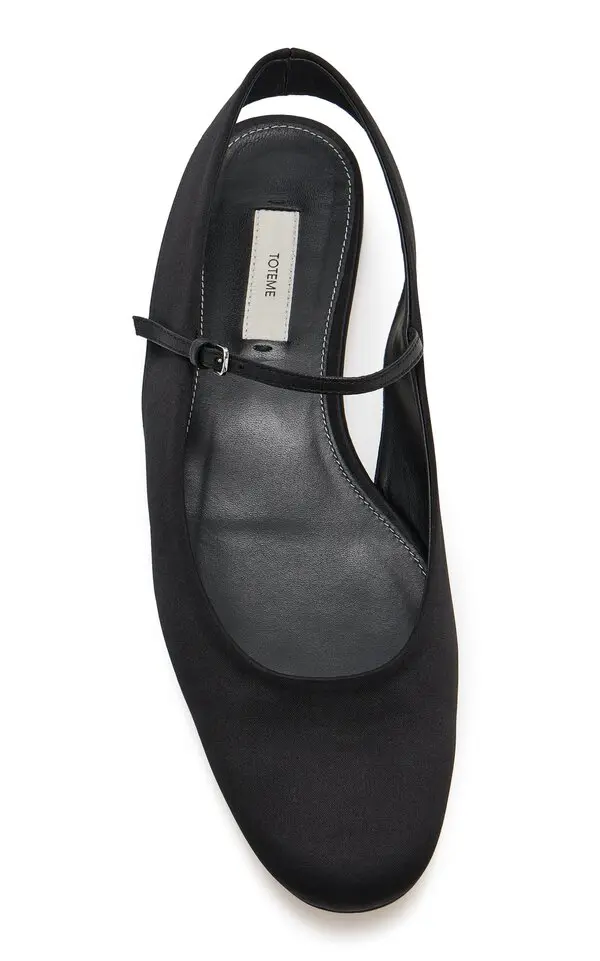 TOTEME Slingback Mary Jane Flats - Black