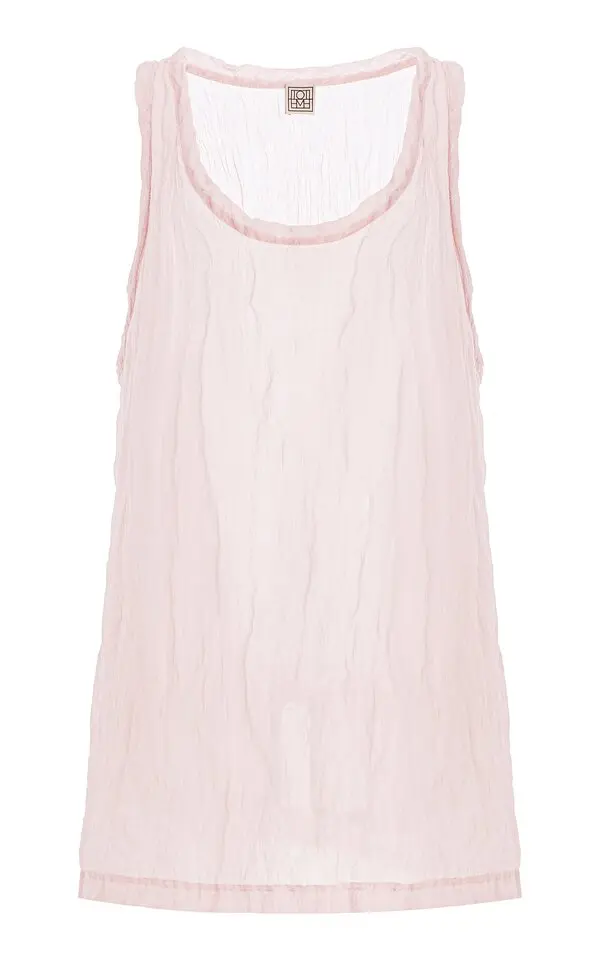 TOTEME Crinkled Gauze Tank - Pink