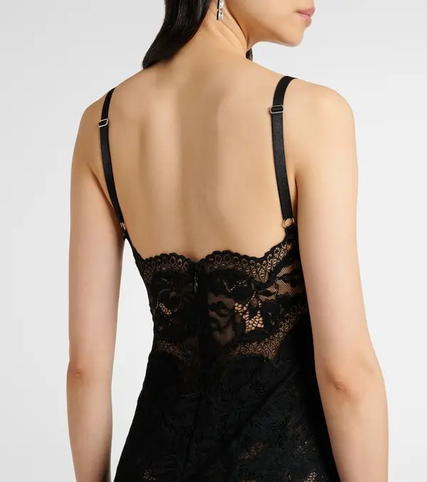 Rabanne Lace Maxi Dress - Black
