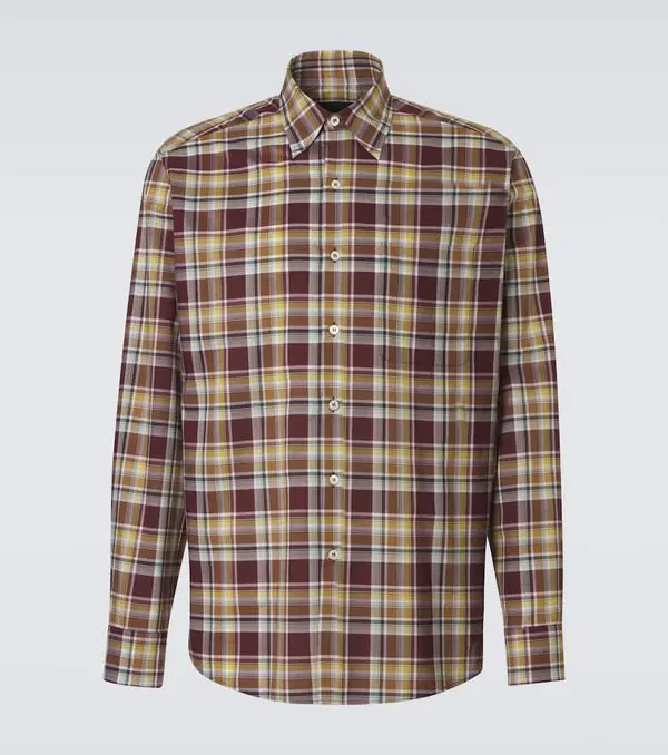 Prada Plaid Cotton Shirt