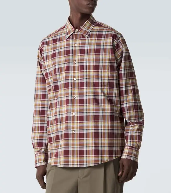 Prada Plaid Cotton Shirt