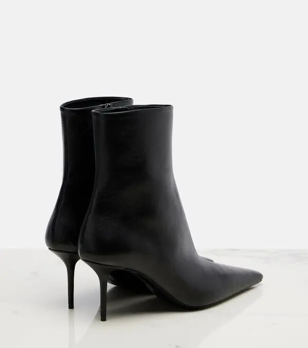 Saint Laurent Ashley Leather Ankle Boots