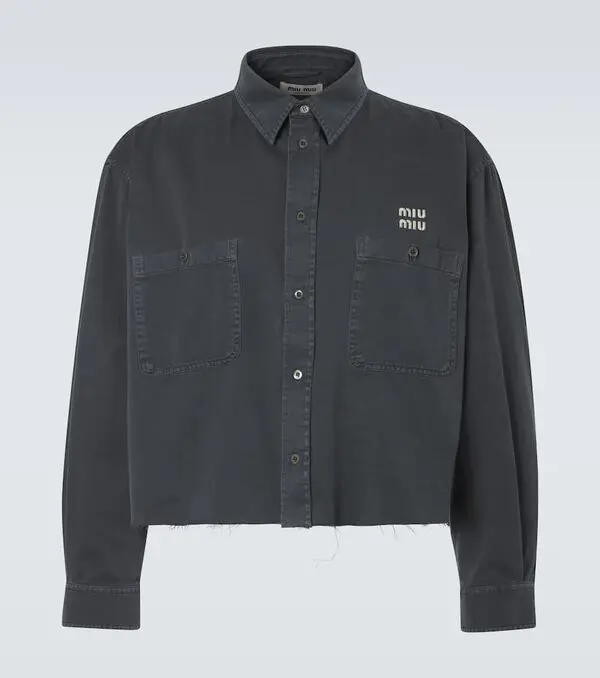 Miu Miu Logo Denim Shirt