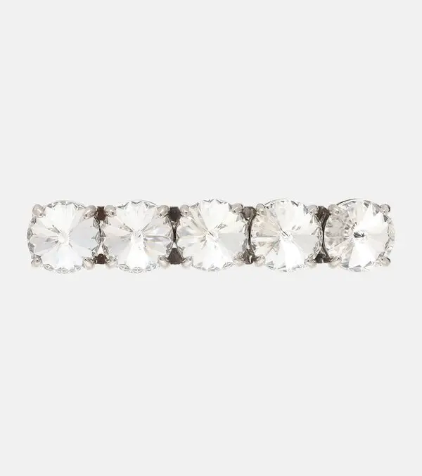 Miu Miu Crystal-embellished Barrette - Silver