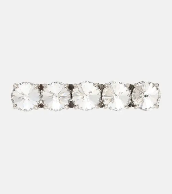 Miu Miu Crystal-embellished Barrette - Silver