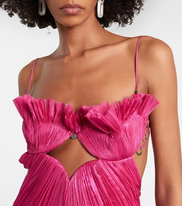 lupita pink dress Lupita Nyong'o Pink One-shoulder Cocktail Dress Vanity Fair and Lancome  Women TCD8298