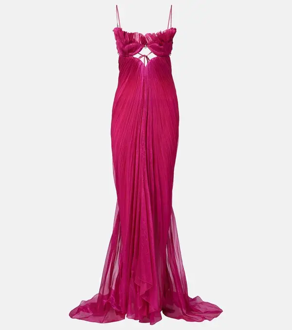 MARIA LUCIA HOHAN Lupita Draped Gown - Pink