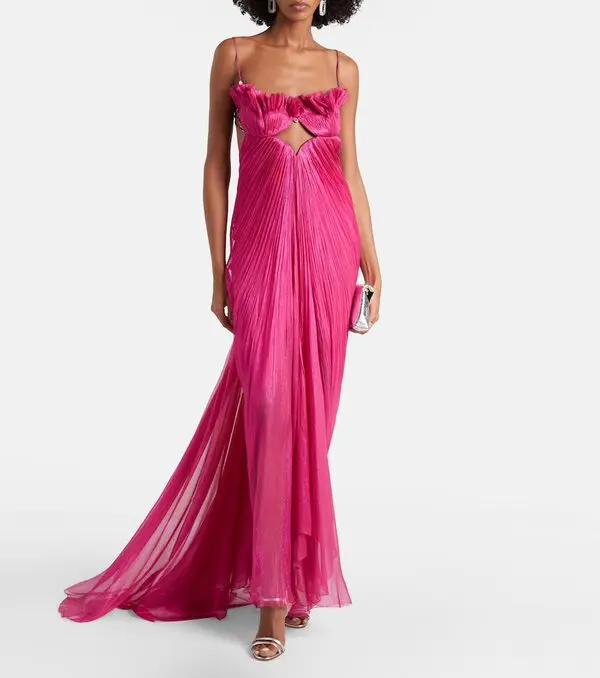 MARIA LUCIA HOHAN Lupita Draped Gown - Pink
