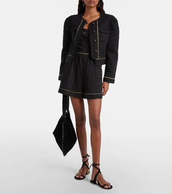 MARANT ETOILE Vania Embellished Cropped Jacket