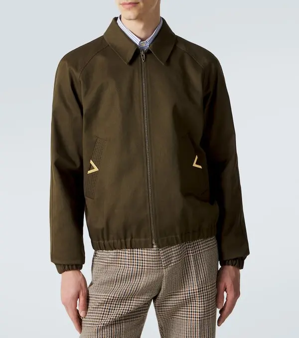 Valentino Garavani Vgold Cotton Gabardine Blouson Jacket